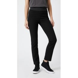 Bootcuthose Freequent "FQSHANTAL", Damen, Gr. L, N-Gr, schwarz, Web, Obermaterial: 76% Viskose, 21% Polyamid, 3% Elasthan, unifarben, bootcut fit lang, Hosen, mit breitem, elastischem Bund