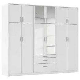 Kleiderschrank Rauch "Schrank Dreht&uuml;renschrank Garderobe Ankleide Schlafzimmer HILDESHEIM", wei&szlig; (alpinwei&szlig;), B:275cm H:231cm T:58cm, Holzwerkstoff, Schr&auml;nke, Kleiderschrank Dreht&uuml;renschrank, oberste Schublade mit praktischer Facheinteilung MADE IN GERMANY