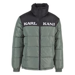Winterjacke Karl Kani "Karl Kani Herren", Herren, Gr. L, dusty gr&uuml;n, 100% Polyester, mehrfarbig, normal, hoch geschlossener Ausschnitt, Jacken Winterjacke