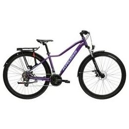 Mountainbike KROSS "KROSS Mountainbike Hardtail 29" LEA 2.0 EQ lila 21 G&auml;nge" Gr. 46, lila, schwarz, Fahrr&auml;der, Damen, 46cm, 29 Zoll (73,66cm) hinten: 29 Zoll (73,66cm)