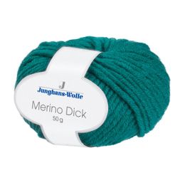 Merino Dick von Junghans-Wolle, Dunkelgr&uuml;n, aus Schurwolle