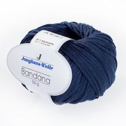 Bandana von Junghans-Wolle, Marine, aus Baumwolle