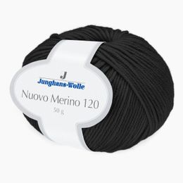 Nuovo Merino 120 von Junghans-Wolle, Schwarz, aus Schurwolle