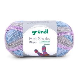 gr&uuml;ndl Hot Socks Playa von Gr&uuml;ndl, Jeansblau/Steingrau/Flieder, aus Baumwolle