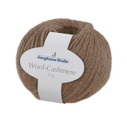 Wool-Cashmere von Junghans-Wolle, Hellbraun, aus Schurwolle