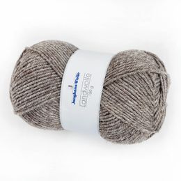 Landwolle von Junghans-Wolle, Dunkelbeige, aus Schurwolle