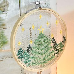 T&uuml;ll-Stickbild - Weihnachtsbaum