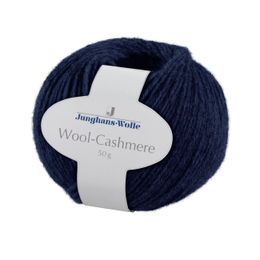 Wool-Cashmere von Junghans-Wolle, Dunkelblau, aus Schurwolle
