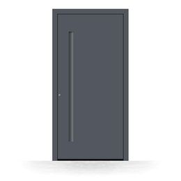 Haust&uuml;r Aluminium, Basic Dormagen, Anthrazitgrau Feinstruktur, 700 x 1700 mm, DIN links nach innen &ouml;ffnend, individuell konfigurieren