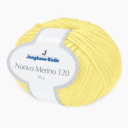 Nuovo Merino 120 von Junghans-Wolle, Zartgelb, aus Schurwolle