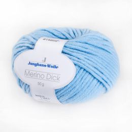Merino Dick von Junghans-Wolle, Himmelblau, aus Schurwolle