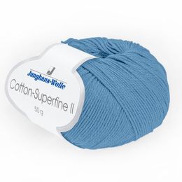 Cotton-Superfine II von Junghans-Wolle, Himmelblau, aus Baumwolle