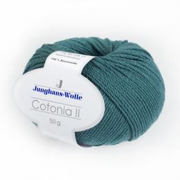 Cotonia II von Junghans-Wolle, Dunkelgr&uuml;n, aus Baumwolle