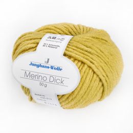 Merino Dick von Junghans-Wolle, Senf, aus Schurwolle