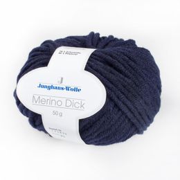 Merino Dick von Junghans-Wolle, Navy/Marine, aus Schurwolle
