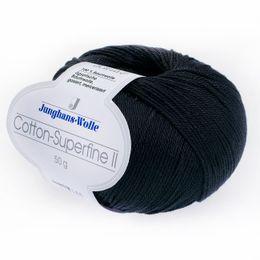 Cotton-Superfine II von Junghans-Wolle, Schwarz, aus Baumwolle