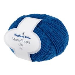 Monello-90 Uni von Junghans-Wolle, Blau, aus Polyacryl