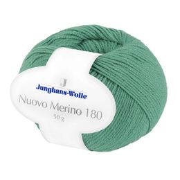 Nuovo Merino 180 von Junghans-Wolle, Mittelgr&uuml;n, aus Schurwolle