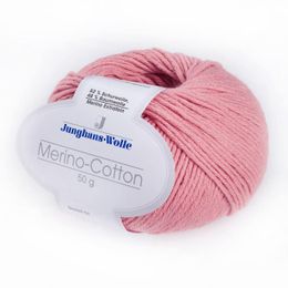 Merino-Cotton von Junghans-Wolle, Pastellpink, aus Schurwolle