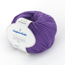 Cotonara von Junghans-Wolle, Violett, aus Baumwolle