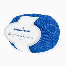 Recycle & Cotone von Junghans-Wolle, Blau, aus Baumwolle