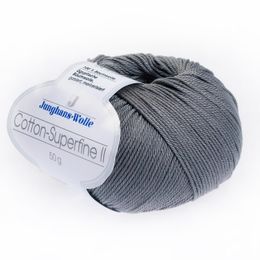 Cotton-Superfine II von Junghans-Wolle, Grau, aus Baumwolle