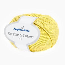 Recycle & Cotone von Junghans-Wolle, Gelb, aus Baumwolle
