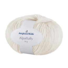 Alpafluffy von Junghans-Wolle, Wollwei&szlig;, aus Polyester