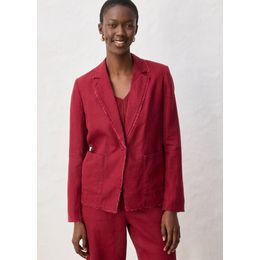 bonprix Blazer aus reinem Leinen, rot, Gr.42, sommerlicher Blazer aus reinem Leinen, aus Leinen