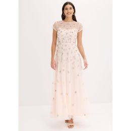 bonprix Abendkleid aus zartem T&uuml;ll mit Paillettenstickerei, rosa, Gr.46, Abendkleid aus zartem T&uuml;ll mit Paillettenstickerei