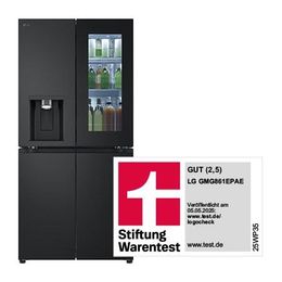 LG SLIM MultiDoor K&uuml;hlschrank mit InstaView&reg; (EEK E, 508L, 178,7 cm hoch) mit Eis, Crushed Ice und Wasserspender & internem Wassertank GMG861EPAE GMG861EPAE