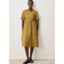 bonprix Blusenkleid aus reinem Leinen, gr&uuml;n, Gr.42, ein perfektes Blusenkleid f&uuml;r den Fr&uuml;hling, aus hochwertigerem Leinen und Bindeg&uuml;rtel, aus Leinen