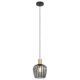 Eglo H&auml;ngeleuchte "EMPOLI Pendellampe - Stahl - E27 - 1X40W - IP20", schwarz, messing, geb&uuml;rstet, 1, &Oslash; 20cm H: 110cm, 1 Stk., Leuchten, H&auml;ngelampe, Deckenlampe, Wohnzimmer, Esszimmer, H110 x &Oslash;20 cm, H&auml;ngeleuchte