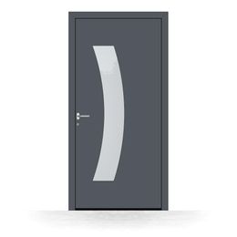 Haust&uuml;r Aluminium, Basic Euskirchen, Anthrazitgrau Feinstruktur, 700 x 1700 mm, DIN links nach innen &ouml;ffnend, individuell konfigurieren