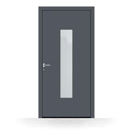Haust&uuml;r Aluminium, Basic Wesel, Anthrazitgrau Feinstruktur, 700 x 1700 mm, DIN links innen &ouml;ffnend, individuell konfigurieren