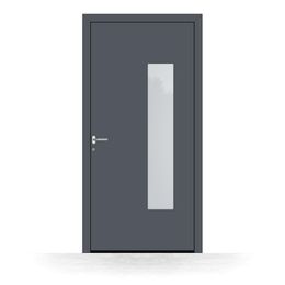 Haust&uuml;r Aluminium, Basic Neubrandenburg, Anthrazitgrau Feinstruktur, 700 x 1700 mm, DIN links &ouml;ffnend, individuell konfigurieren