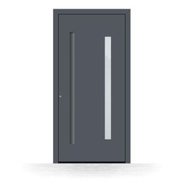 Haust&uuml;r Aluminium, Basic Meerbusch, Anthrazitgrau Feinstruktur, 700 x 1700 mm, DIN links innen &ouml;ffnend, individuell konfigurieren