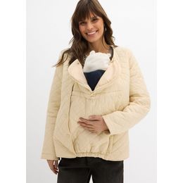 bonprix 6-in-1 Umstands-&Uuml;bergangsjacke und Weste mit Trageeinsatz, beige, Gr.34, Leicht gesteppte Jacke mit abnehmbaren &Auml;rmeln f&uuml;r die &Uuml;bergangszeit