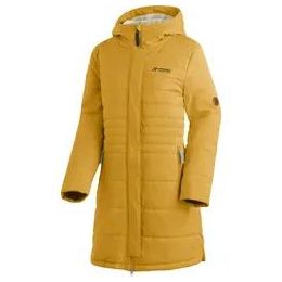 Winterjacke Maier Sports "LAERKE 2.0", Damen, Gr. 36, gelb (sonnengelb), 100% Polyester, regular fit, Jacken Winterjacke, Damen Mantel, atmungsaktiver Wintermantel mit Kapuze, wasserdicht