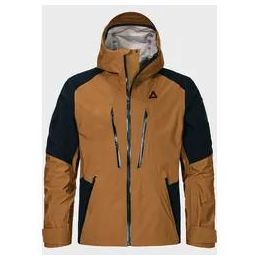 Sch&ouml;ffel Outdoorjacke SCH&Ouml;FFEL "Ski Shell Jk Style Lufeld MNS", Herren, Gr. 54, 4745, braun, Oberstoff: Aussenseite: 100% Nylon, Innenseite: 100% Polyester; (Membran: Polyurethan); Futter: 100% Polyester, relaxed fit, hoch geschlossener Ausschnitt, Jacken Outdoorjacke