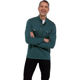 Herren Sweatshirt mit Stehkragen petrol, Gr&ouml;&szlig;e 44/46