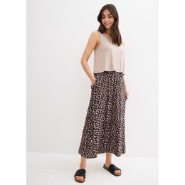 bonprix Shirt Kleid aus flie&szlig;endem Viskose-Elasthan-Mix, grau, Gr.48/50 (XL), Figurumspielendes Shirt-Maxikleid in modischer Lagenoptik, aus Viskose