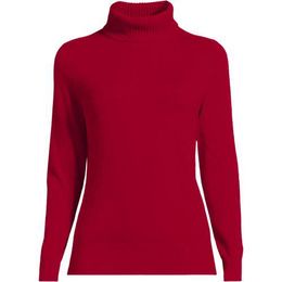 LANDS' END Rollkragen-Pullover aus Kaschmir, Damen,  Rot, Kaschmir, by Lands' End