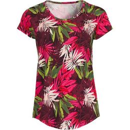 LANDS' END Shirt aus Baumwolle/Modal-Mix mit Ballett-Ausschnitt, Damen,  Pink, Baumwolle Modal, by Lands' End
