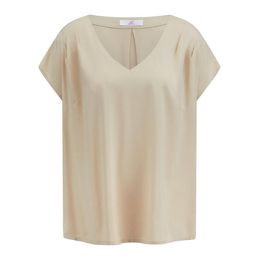 Emilia Lay - Bluse mit V-Ausschnitt, beige, Gr. 54 / XXL