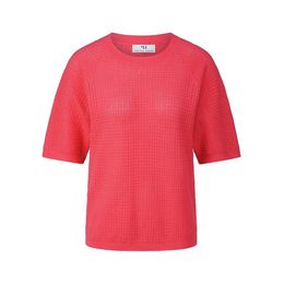 Peter Hahn - Rundhals-Pullover, rot, Gr. 50 / XL - Baumwolle