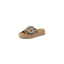 Gabor - Plateau-Pantolette Best fitting, beige, Gr. 37 - Leder