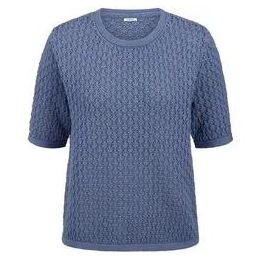 Rundhals-Pullover 1/2-Arm Peter Hahn blau, 42