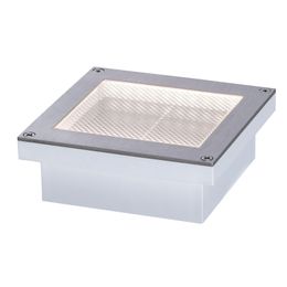 LED Einbauleuchte Paulmann "Brick IP67 100x100mm 3000K 0,8W 25lm 230V Alu, Grau Metall, Edelstahl", grau (aluminiumfarben, grau), B:10cm H:4,2cm T:10cm, Leuchten, LED Einbauleuchte, Bodeneinbauleuchte, Bewegungsmelder