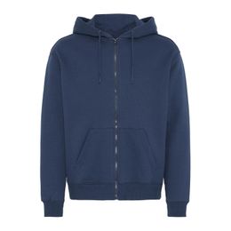 Kapuzensweatjacke Blend "Kapuzenfleecejacke BHJUSTE", Herren, Gr. XL, blau (marineblaus), Obermaterial: 60% Baumwolle CO. 40% Polyester PES., Pullover Kapuzensweatjacke